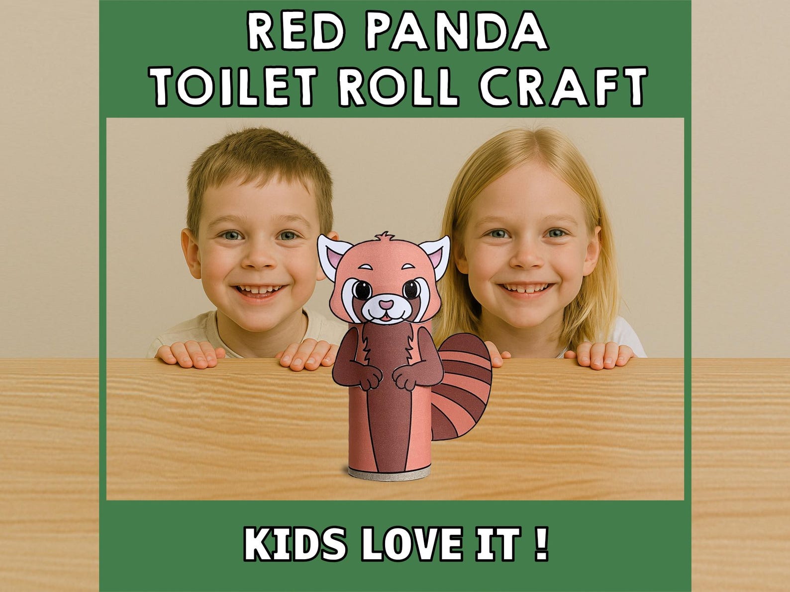Red Panda Toilet Paper Roll Craft Asian Animal Jungle Party Coloring ...