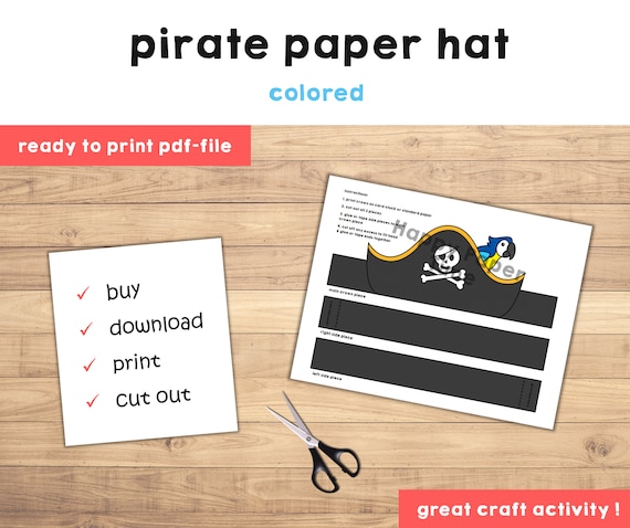 Pirate Captain Hat Template
