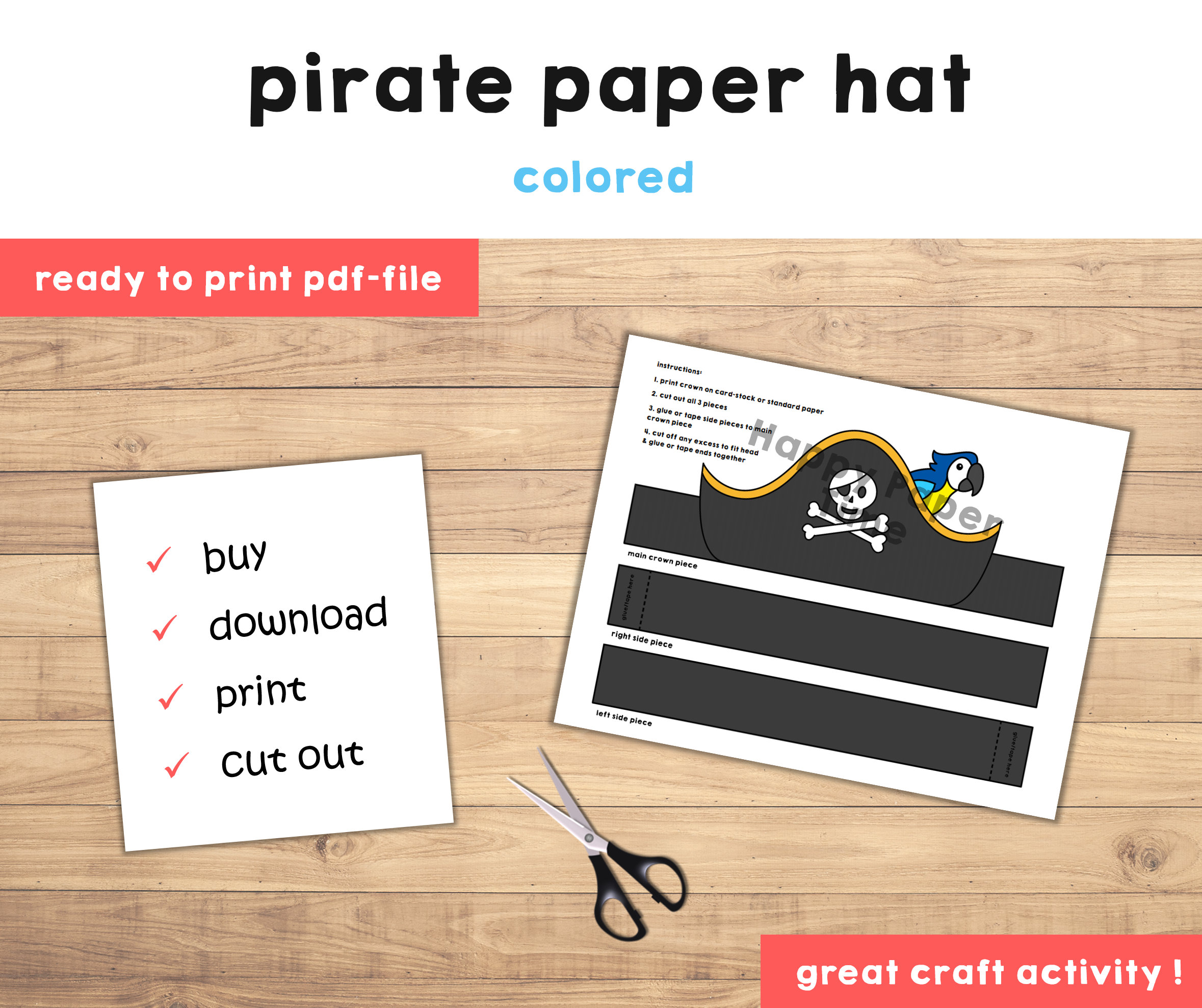 Pirate Paper Template