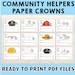 Community Helpers Paper Crowns Police Builder Farmer Nurse Mail Carrier ...
