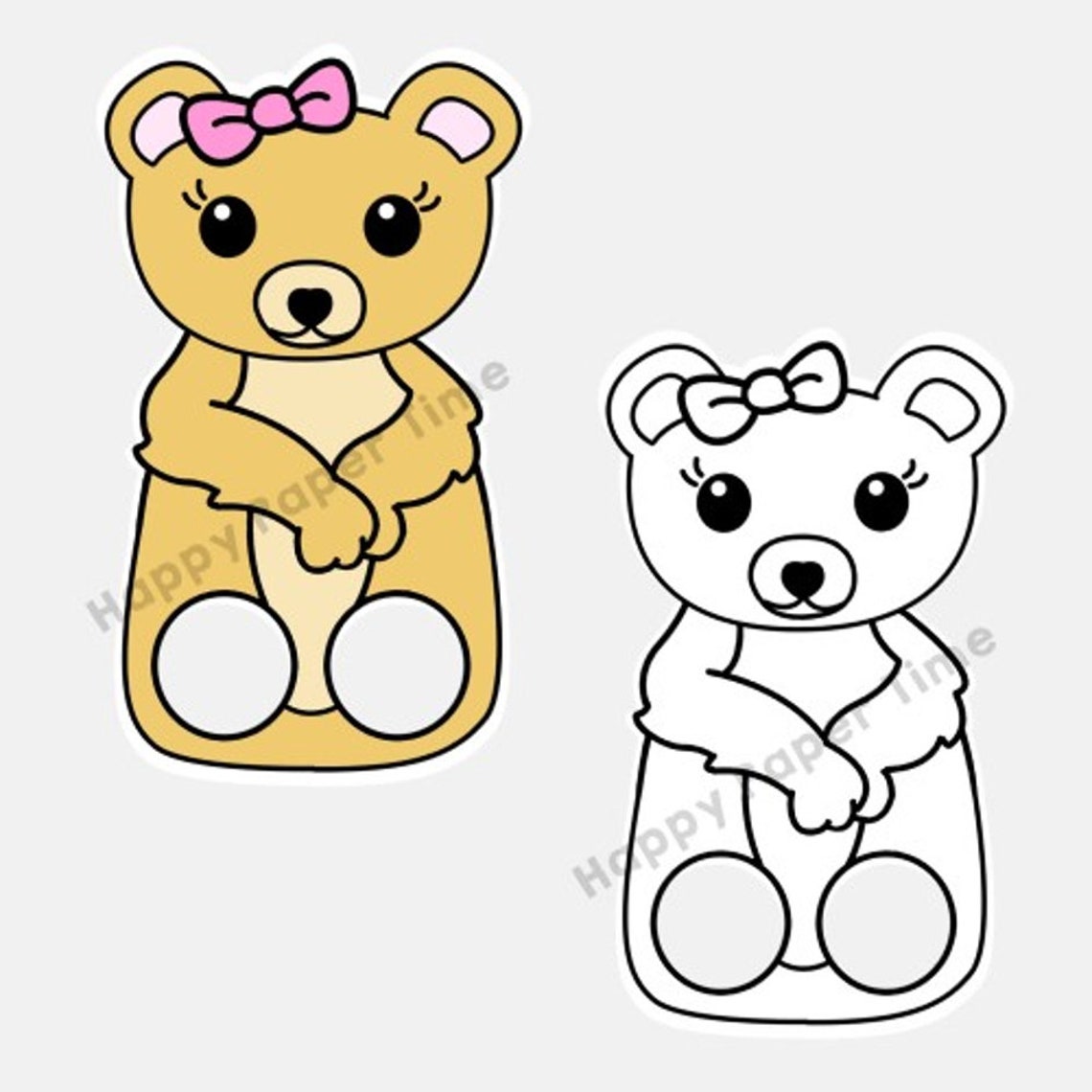 Bear Paper Craft Printable Woodland Animal Finger Puppet Kids - Etsy