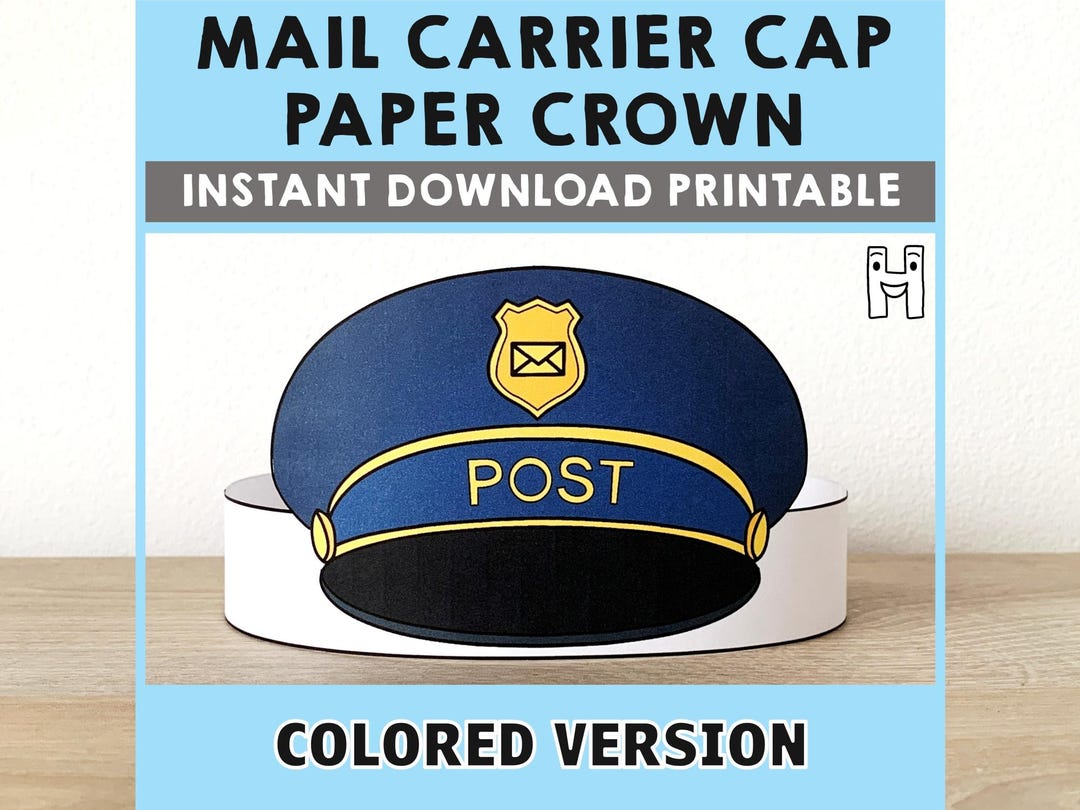 Postman Cap Hat Paper Crown Party Printable Kids Craft Community ...