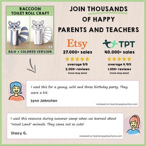 Raccoon Toilet Paper Roll Craft Forest Woodland Party Coloring ...