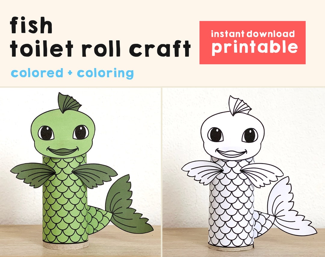 Fish Toilet Paper Roll Craft Ocean Animal Beach Sea Party - Etsy