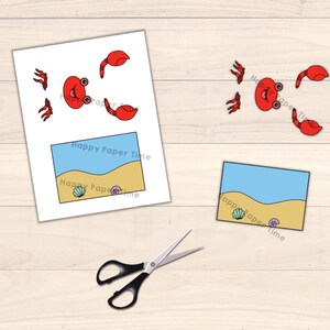 Crab Toilet Paper Roll Craft Ocean Animal Beach Sea Party Coloring ...