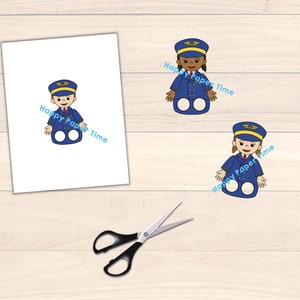 Pilot Paper Craft Printable Community Helper Finger Puppet Kids Craft ...