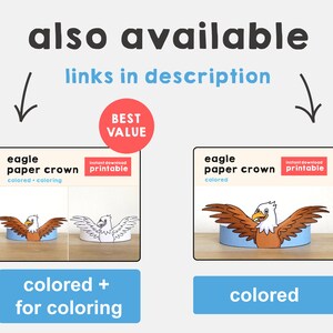 Eagle Paper Crown Party Activity Printable Kids Coloring Craft America ...