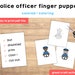 Police Officer Paper Craft Printable Community Helper Finger Puppet ...