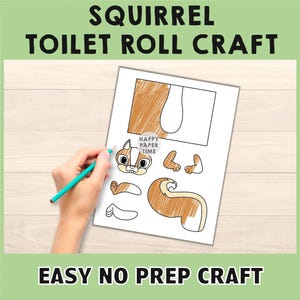 Squirrel Toilet Paper Roll Craft Forest Woodland Party Coloring ...