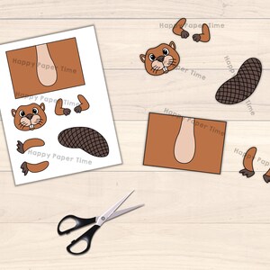 Beaver Toilet Paper Roll Craft Forest Woodland Party Coloring Printable ...