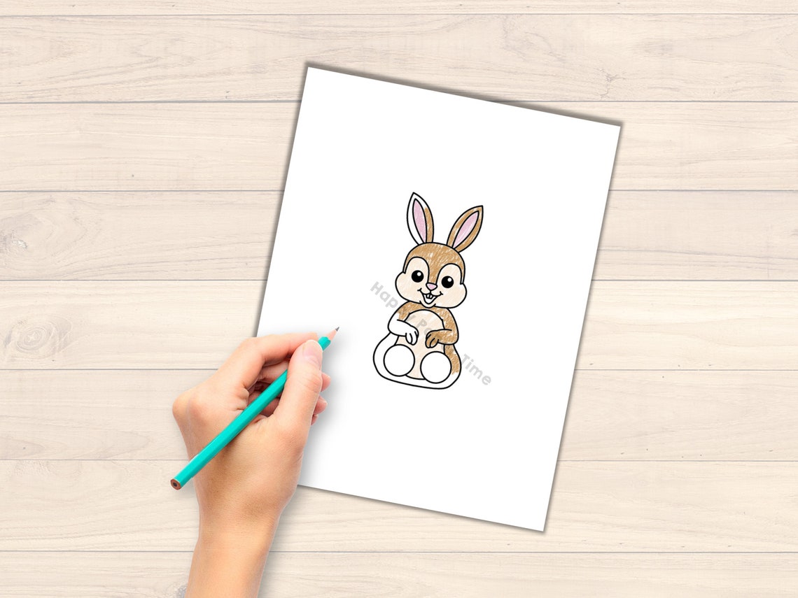 Rabbit Bunny Paper Craft Printable Farm Animal Finger Puppet | Etsy UK