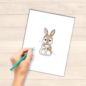 Rabbit Bunny Paper Craft Printable Farm Animal Finger Puppet Kids Craft ...