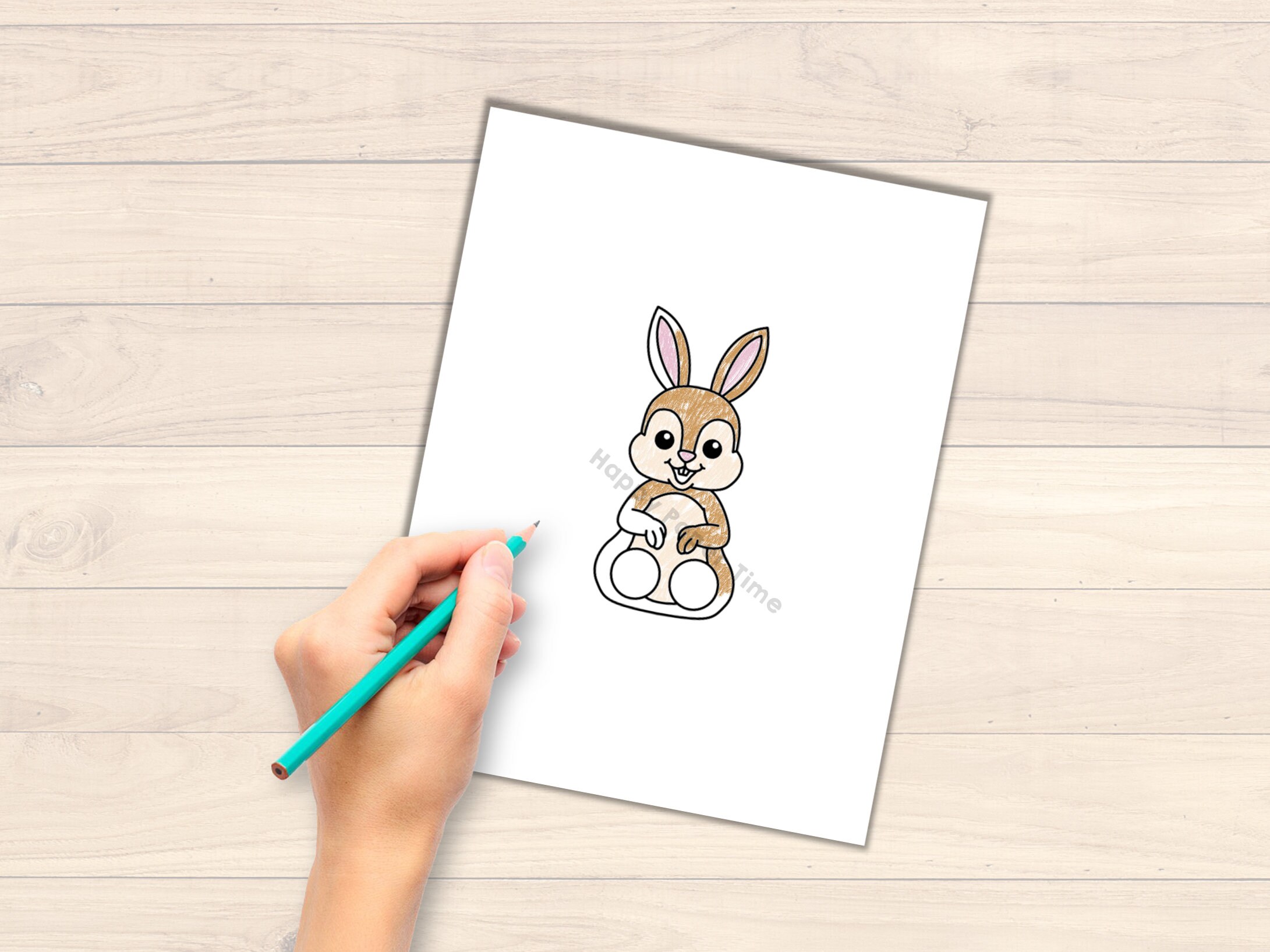 Rabbit Bunny Paper Craft Printable Farm Animal Finger Puppet Kids Craft ...