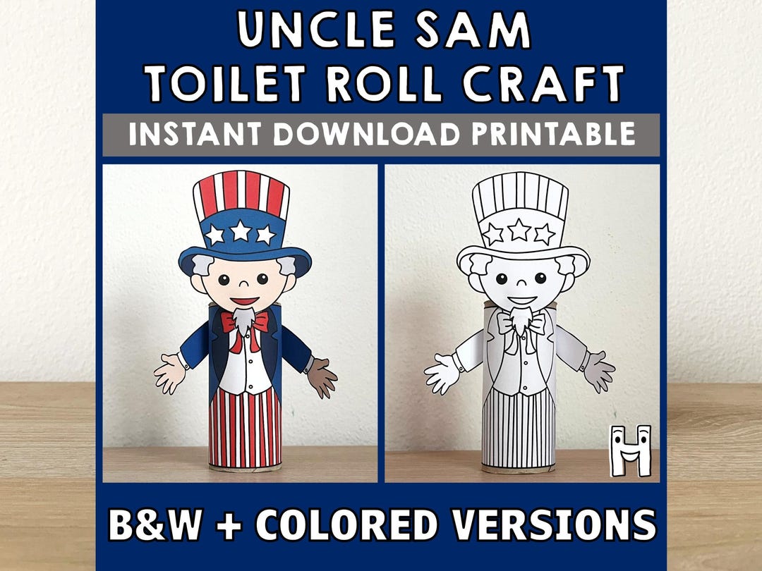 Uncle Sam Toilet Paper Roll Craft America Symbol 4th of July United ...