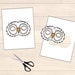 Snowy Owl Mask Paper Craft Costume Diy Polar Animal Mask Template Print ...