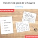 Valentine Paper Crowns Headbands Party Activity Printable Kids Easy ...