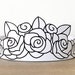 Roses Paper Crown Party Coloring Printable Kids Craft Spring Fairy ...