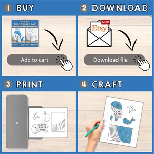 Whale Toilet Paper Roll Craft Ocean Animal Beach Sea Party Coloring ...