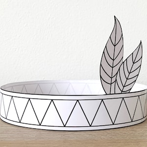 Native American Paper Headband Crown Party Coloring Printable Kids ...