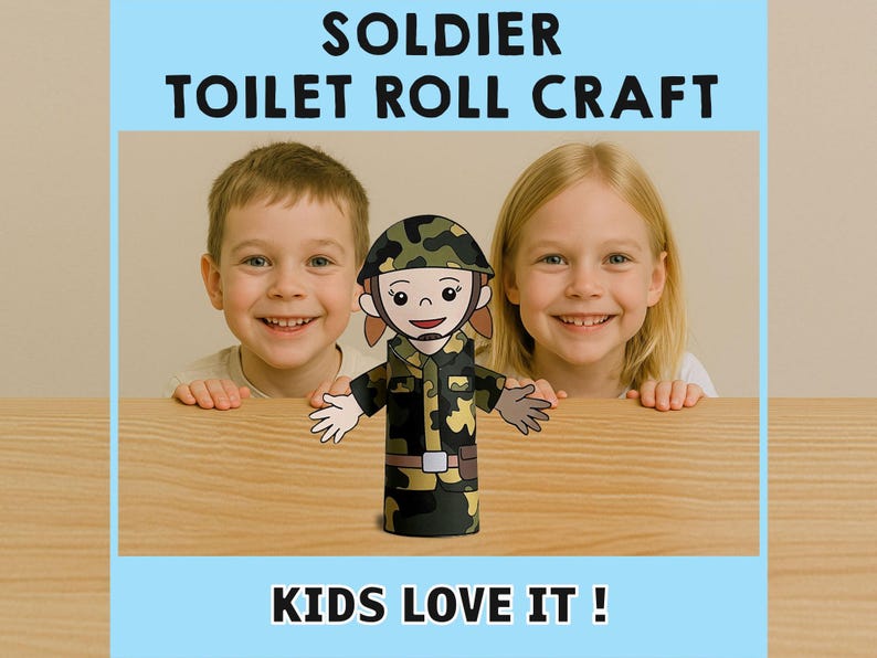 Soldier Toilet Paper Roll Craft Party Coloring Printable Decoration ...