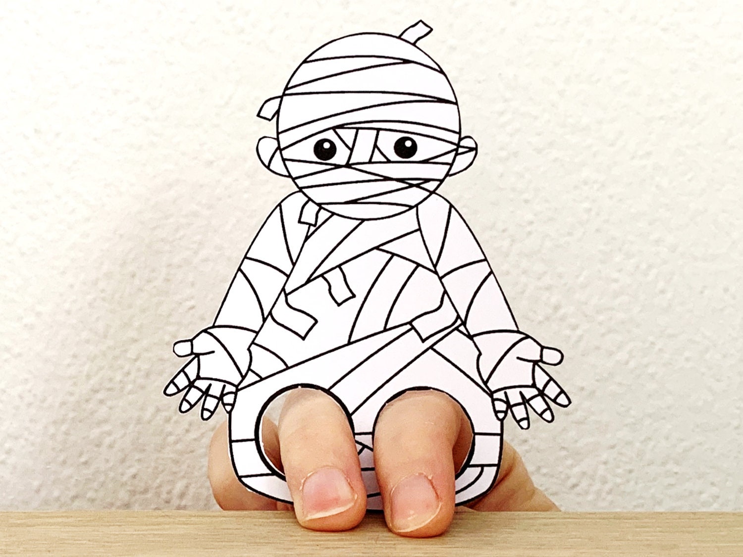 Mummy Paper Craft Printable Ancient Egypt Finger Puppet Kids Craft ...