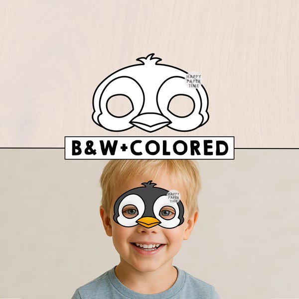 Penguin Mask - Etsy