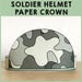 Soldier Helmet Paper Crown Headband Military Army Veteran Day Coloring ...