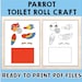 Parrot Toilet Paper Roll Craft Bird Pets Animal Party Coloring ...