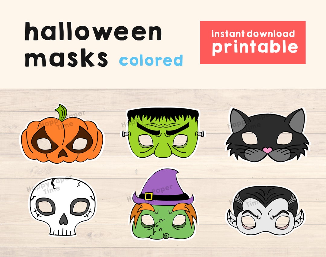 Halloween Mask Kids Diy Halloween Costume Pumpkin Mask Witch Mask ...