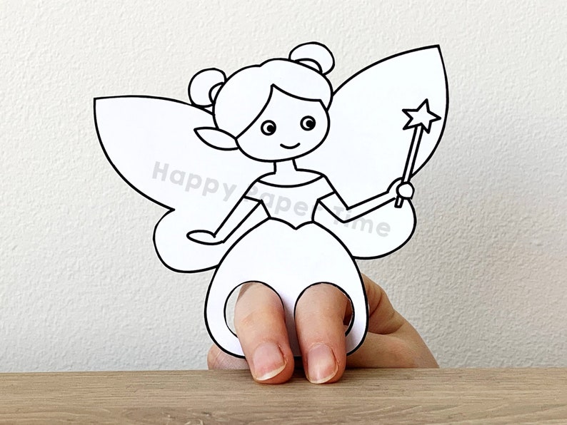 Fairy Paper Craft Printable Finger Puppet Template Kids Craft - Etsy