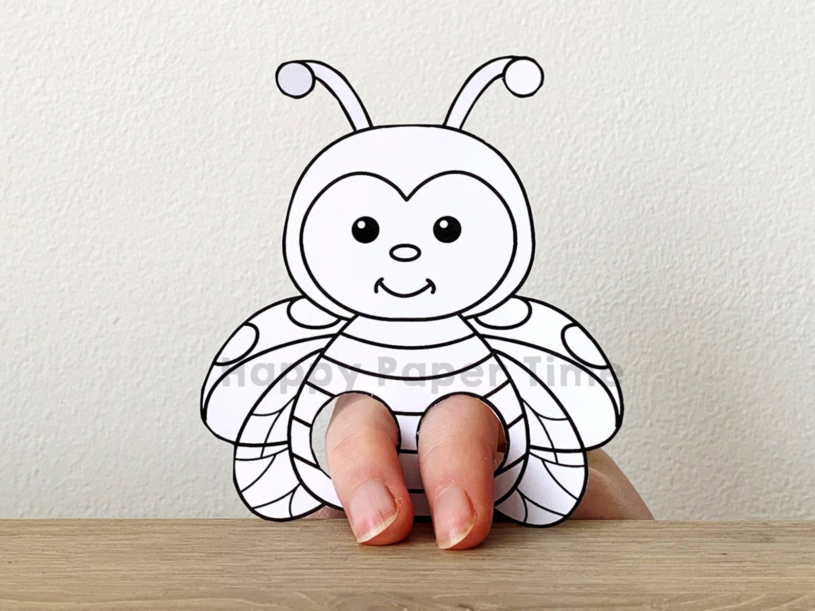 Ladybug Paper Craft Printable Finger Puppet Template Kids | Etsy