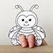 Ladybug Paper Craft Printable Finger Puppet Template Kids Craft ...
