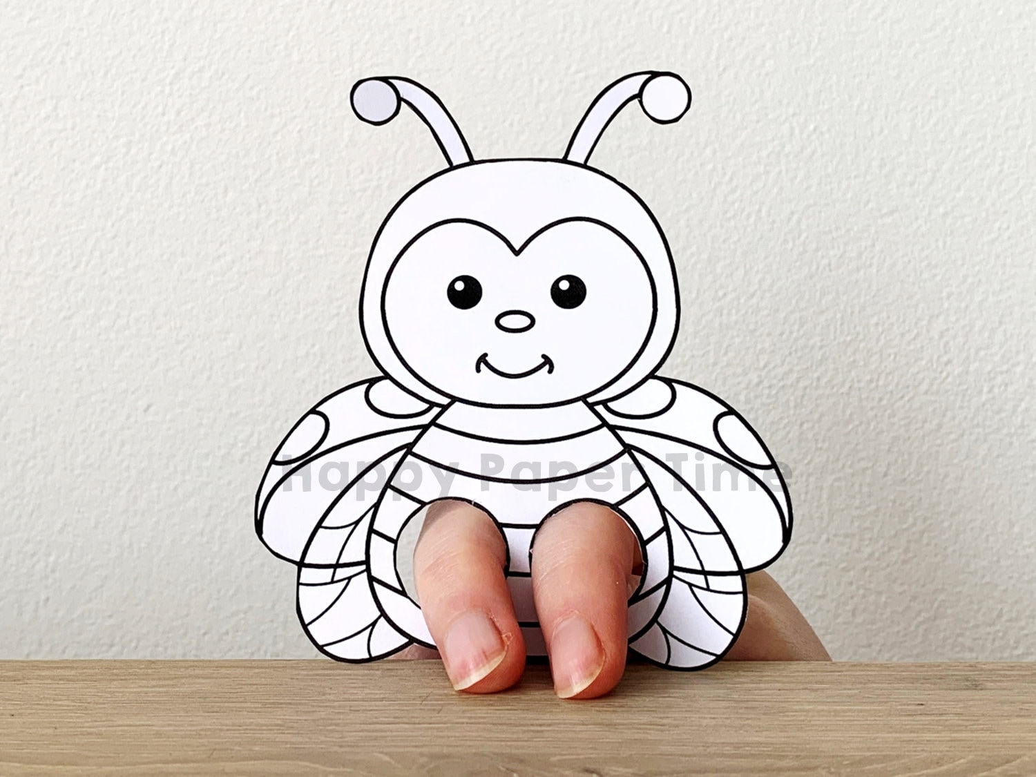 Ladybug Paper Craft Printable Finger Puppet Template Kids | Etsy