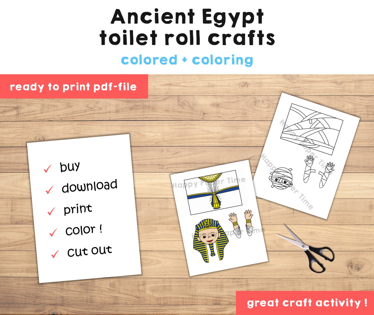 Ancient Egypt Toilet Paper Roll Craft History Archeology Party - Etsy ...