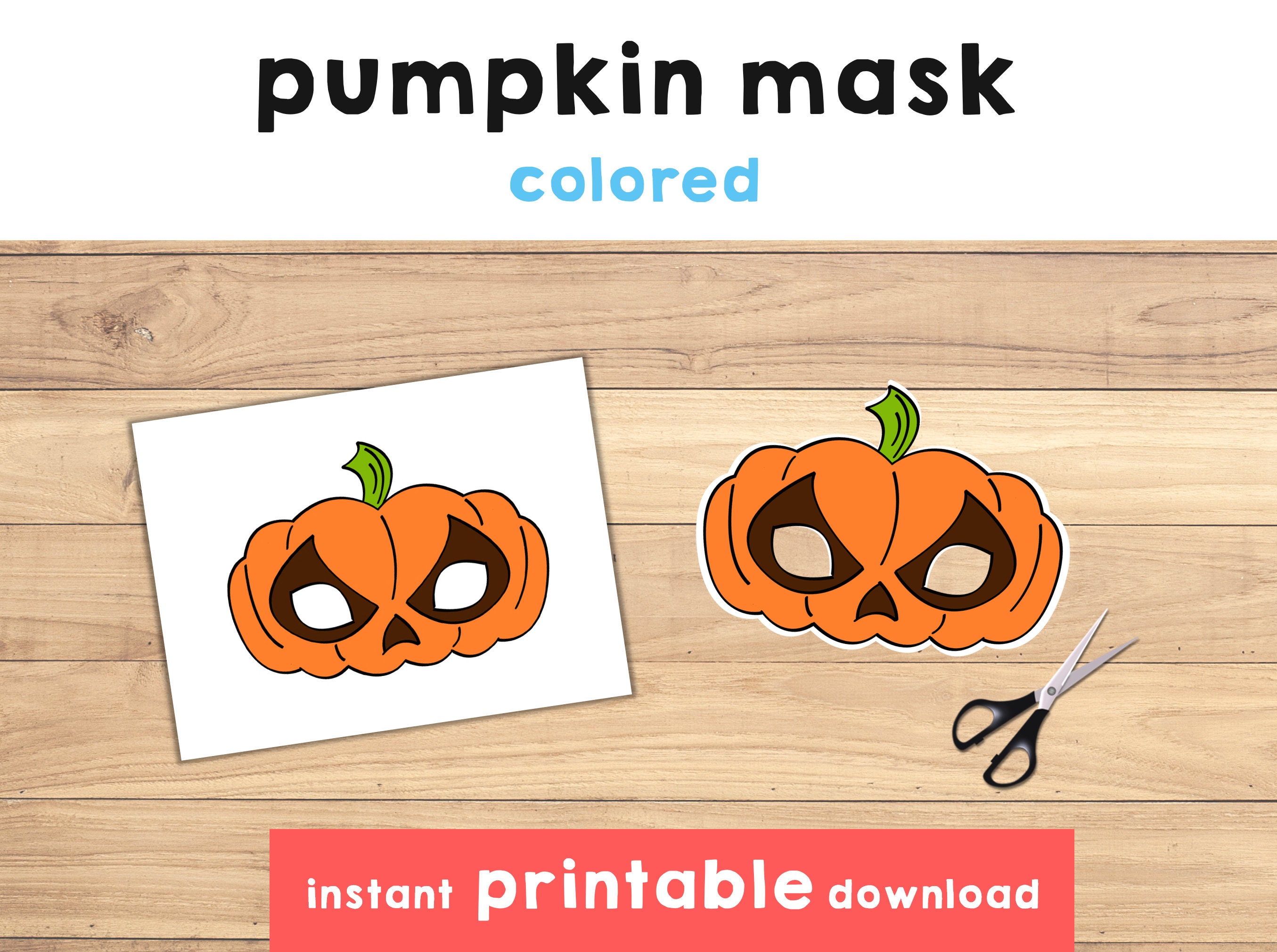Pumpkin Mask Kids Costume Halloween Pumpkin Mask Diy Pumpkin - Etsy