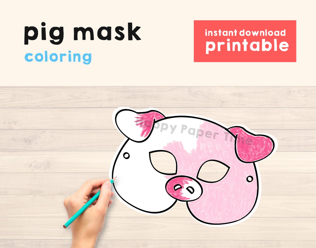 Pig Mask Printable Farm Party Activity Animal Party Activity Kids ...