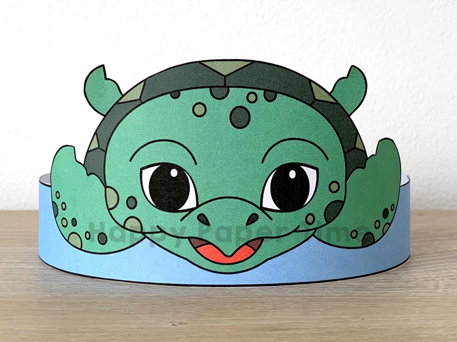 Sea Turtle Paper Crown Party Coloring Printable Party Hat Kids - Etsy