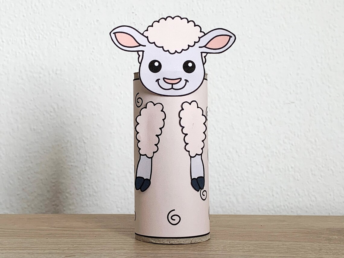 Sheep Toilet Paper Roll Craft Farm Animal Party Coloring - Etsy