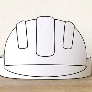 Construction Worker Builder Helmet Paper Crown Party Coloring Printable ...