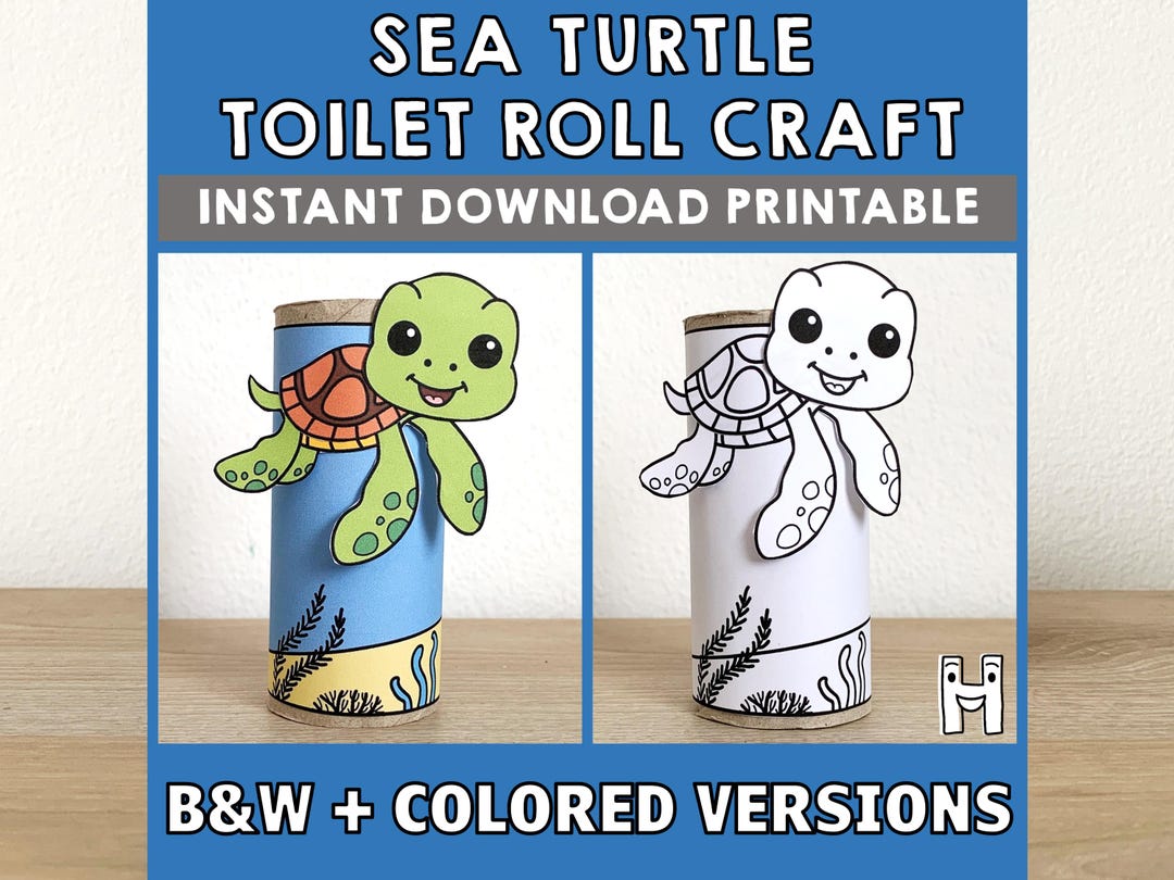 Sea Turtle Toilet Paper Roll Craft Ocean Animal Beach Sea Party ...