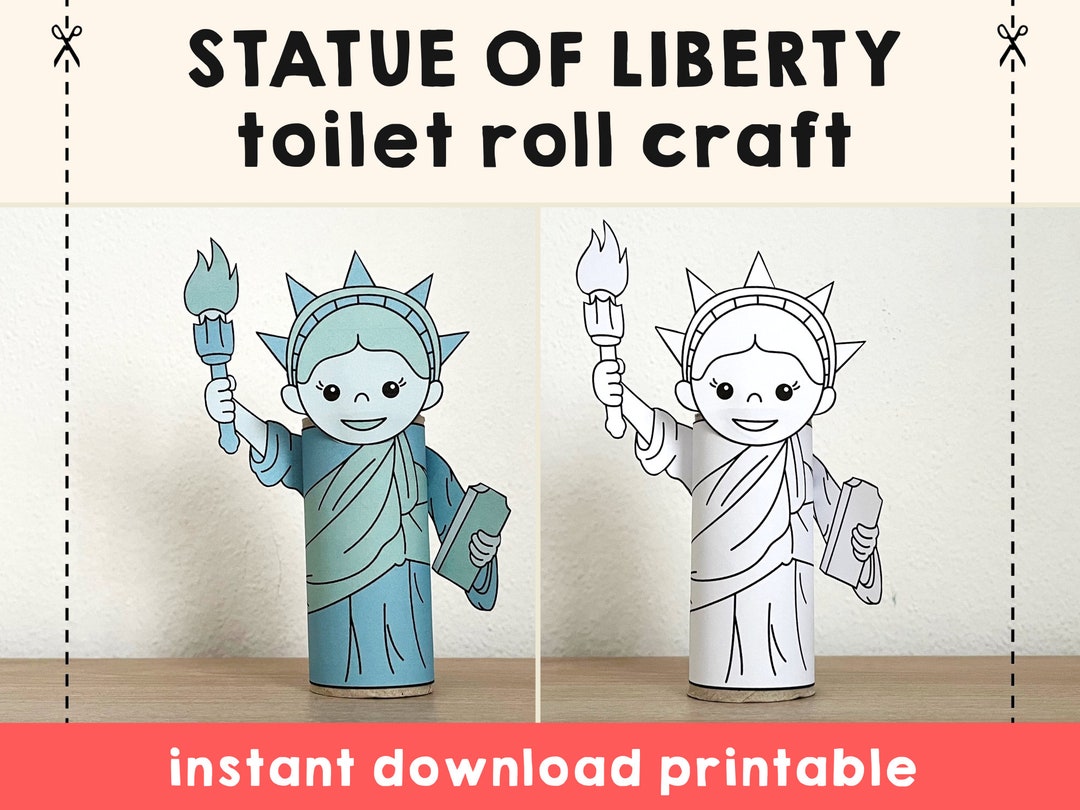 Statue of Liberty Toilet Paper Roll Craft America Symbol 4th of July ...