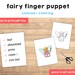 Fairy Paper Craft Printable Finger Puppet Template Kids Craft Activity ...