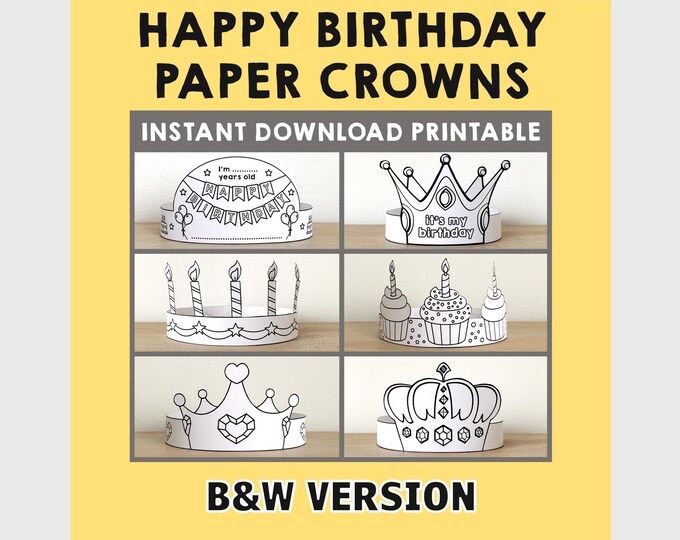 Queen Esther Crowns-printable Purim Paper Crown-jewish Blessing Arts ...