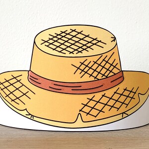 Farmer Straw Hat Gardener Paper Crown Party Printable Kids Craft ...
