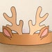 Reindeer Paper Crown Hat Christmas Winter Holiday Party Coloring ...