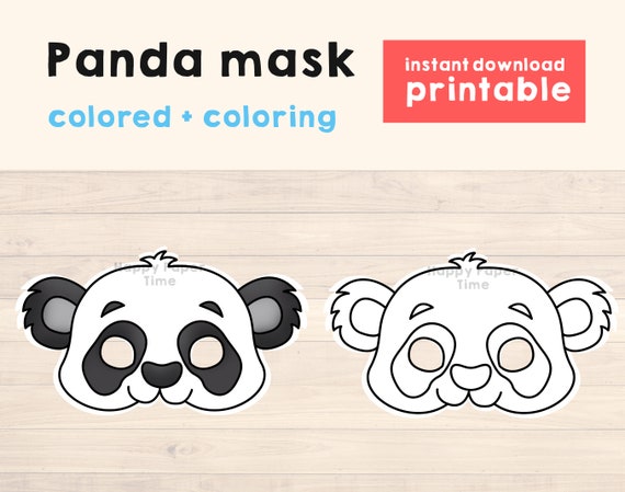 Panda Mask Costume Animal Mask Printable Party Favor Asian | Etsy