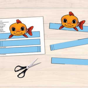 Fish Paper Crown Party Printable Party Hat Kids Craft Ocean Animal ...