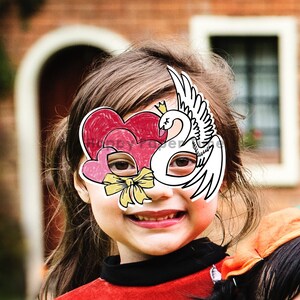 Swan Princess Party Printable Masks Fairytale Kids Party Mask Swan ...