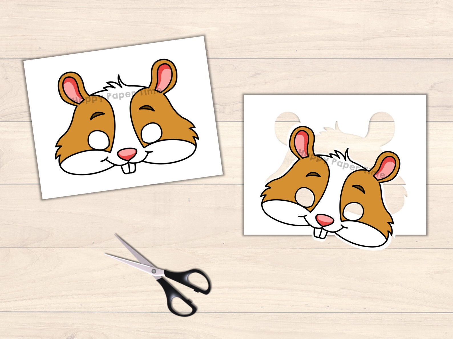 Hamster Mask Animal Mask Party Favor Pet Printable Pet Costume - Etsy