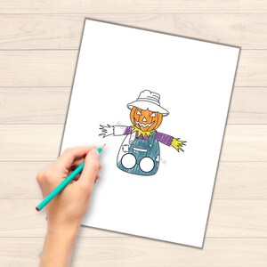 Scarecrow Paper Craft Printable Halloween Spooky Day Finger Puppet Kids ...